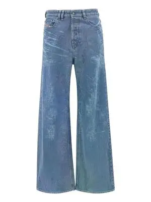 DIESEL Distressed-detail Wide-leg Jeans - Blue