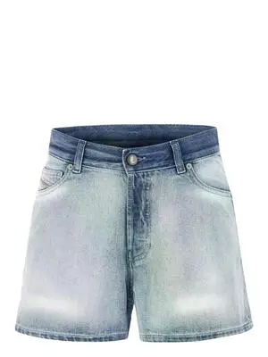 DIESEL Faded High-rise Denim Shorts - Blue