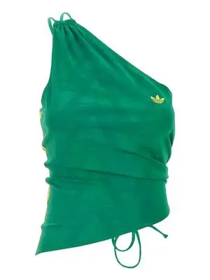 Adidas One-shoulder Gathered Top - Green