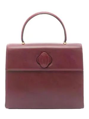 CARTIER 2010-2026 Leather Must Line Top Handle Handbag - Red