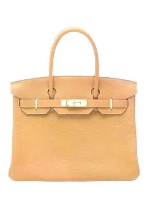 Hermès 1962 Clemence Birkin 30 Handbag - Brown