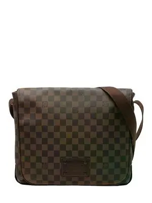 LOUIS VUITTON 2008 Damier Ebene Brooklyn Mm Crossbody Bag - Brown