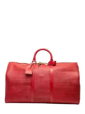 LOUIS VUITTON Epi Keepall 50 Travel Bag - Red
