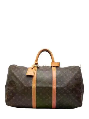 LOUIS VUITTON 1995 Monogram Keepall 50 Travel Bag - Brown