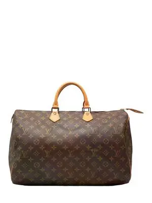 LOUIS VUITTON 1991 Monogram Speedy 40 Boston Bag - Brown