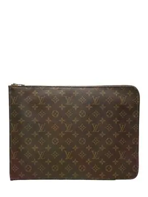 LOUIS VUITTON 1988 Monogram Poche Documents Portfolio - Brown