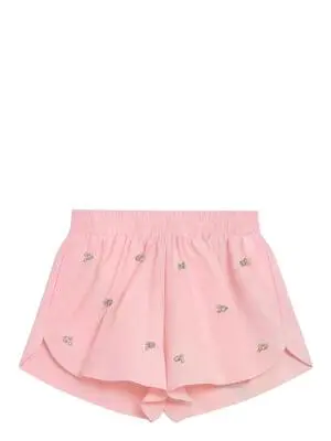 A PAPER KID Embellished Poplin Shorts - Pink