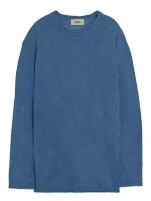 A PAPER KID Round-Neck Sweater Blue