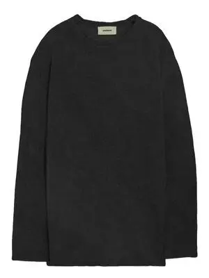 A PAPER KID Round-Neck Sweater Black