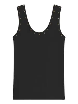A PAPER KID Studded Tank Top - Black