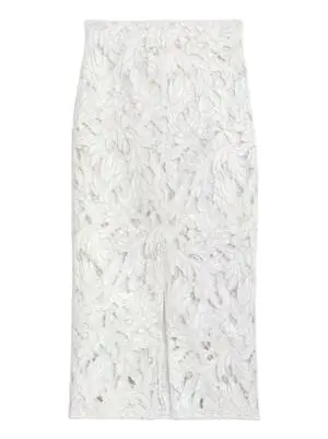 A PAPER KID Lace Midi Skirt