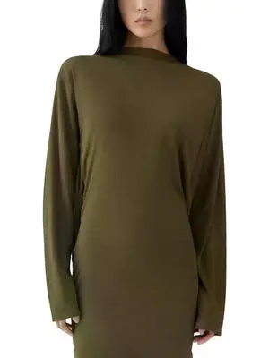 Jacquemus Mistral Draped Mini Dress - Green