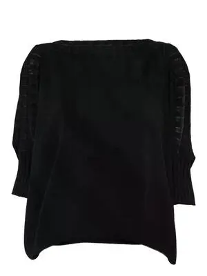 Liviana Conti Anouk Cut-out Sleeve Top - Black