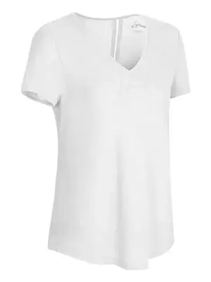 LAMUNT Tina V-neck Cotton T-shirt - White