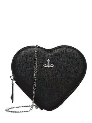 VIVIENNE WESTWOOD Johanna Heart Shoulder Bag - Black
