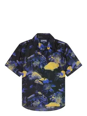 Vilebrequin Floral-print Shirt Black