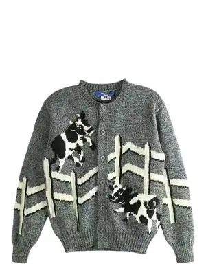 Junya Watanabe Cow Print Cardigan - Grey