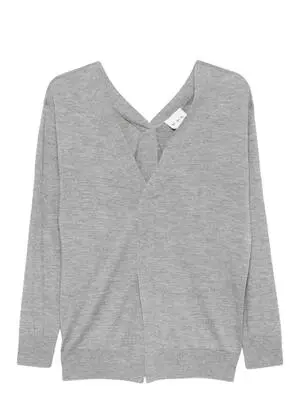 SA SU PHI V-neck Cashmere Sweater - Grey