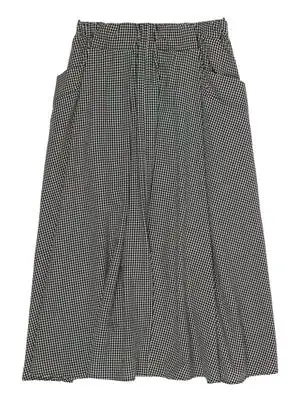 Bimba Y Lola Gingham A-line Skirt - Black