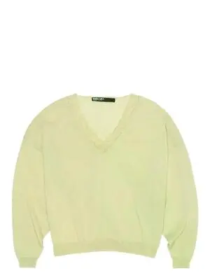 Bimba Y Lola Lace-trim V-neck Top - Green