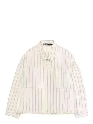 Bimba Y Lola Striped Denim Jacket - White