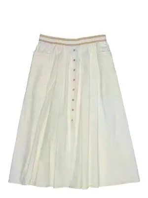 BIMBA Y LOLA Buttoned Cotton Midi Skirt
