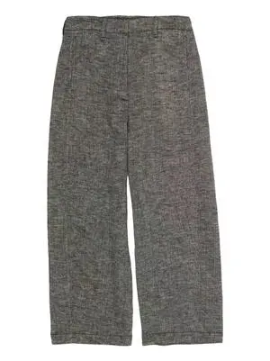 Bimba Y Lola Wide-leg Textured Trousers - Grey