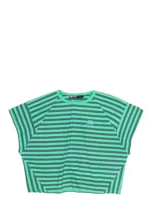Bimba Y Lola Striped Embroidered T-shirt - Green