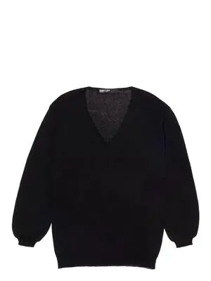 Bimba Y Lola V-neck Balloon-sleeve Top - Black