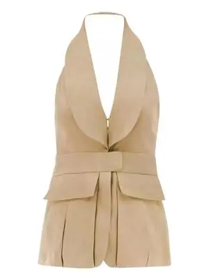 Alexis Micoli Sleeveless Vest - Neutrals
