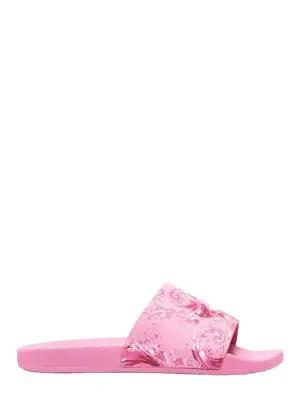 Versace Patterned Slides - Pink