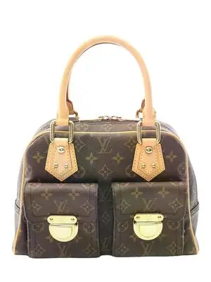 LOUIS VUITTON 2005 Monogram Manhattan Pm Handbag - Brown