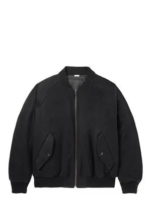 A.PRESSE Padded Cashmere-felt Bomber Jacket - Black