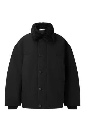 Acne Studios Omanti Shearling-trimmed Padded Parka - Black