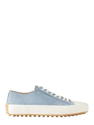 TOD'S Cassetta Leather-trimmed Nubuck Sneakers - Blue