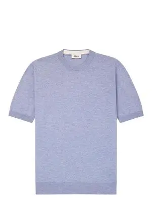 Altea Maglia Cotton And Cashmere-blend T-shirt - Blue