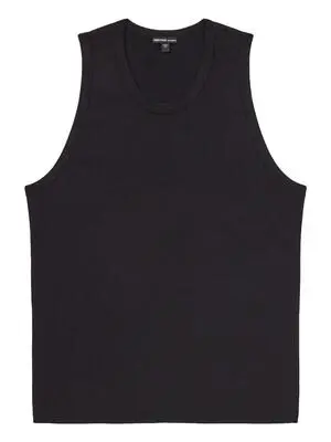 JAMES PERSE La Skate Ribbed Stretch-cotton Jersey Tank Top - Black