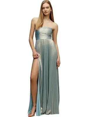 Retrofete Sevyn Strapless Pleated Maxi Dress - Seychelles