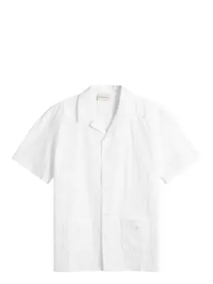Drole De Monsieur Cuban Cotton Shirt - White