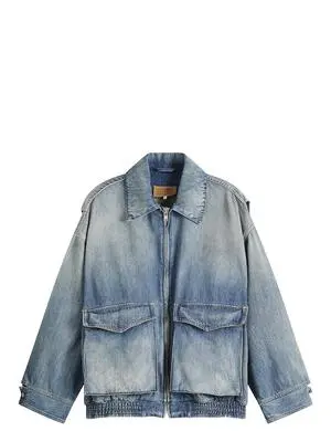 MAISON MARGIELA Denim Zip Jacket - Blue