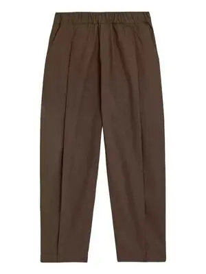 A PAPER KID Poplin Trousers - Brown