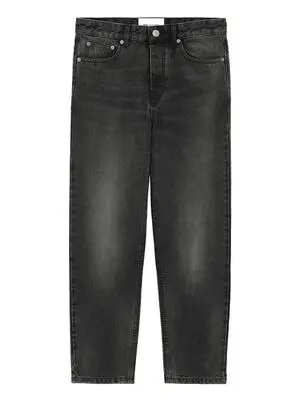 AMI Paris Tapered Buttoned Jeans - Grey