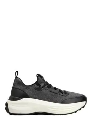 TOD'S Lace-up Panelled Sneakers - Grey