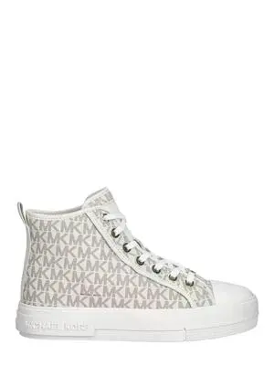 Michael Kors Evy Monogram High-top Sneakers - Neutrals