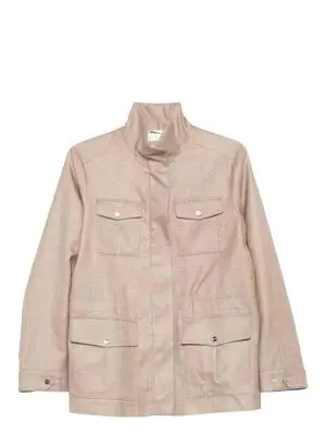 Herno Buttoned Jacket With Pockets - Neutrals
