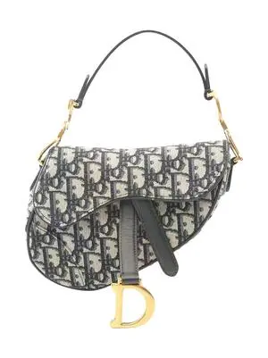 Dior 2020 Mini Oblique Canvas Saddle Bag - Brown