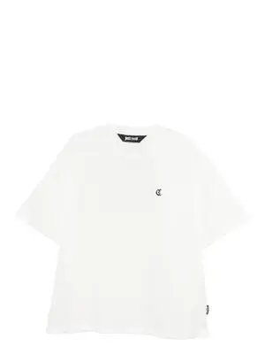Just Cavalli Embroidered Floral T-shirt - White