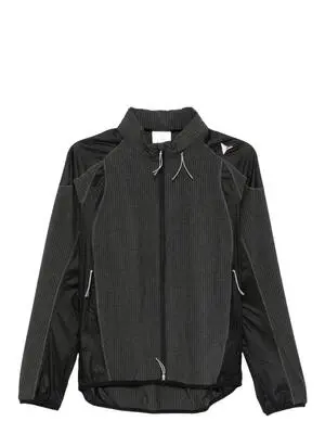 ROA Zip-fastening Striped Jacket - Grey