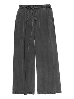 Bimba Y Lola Wide-leg Trousers With Drawstring Fastening - Black