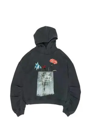 Bimba Y Lola Floral-print Hoodie - Black